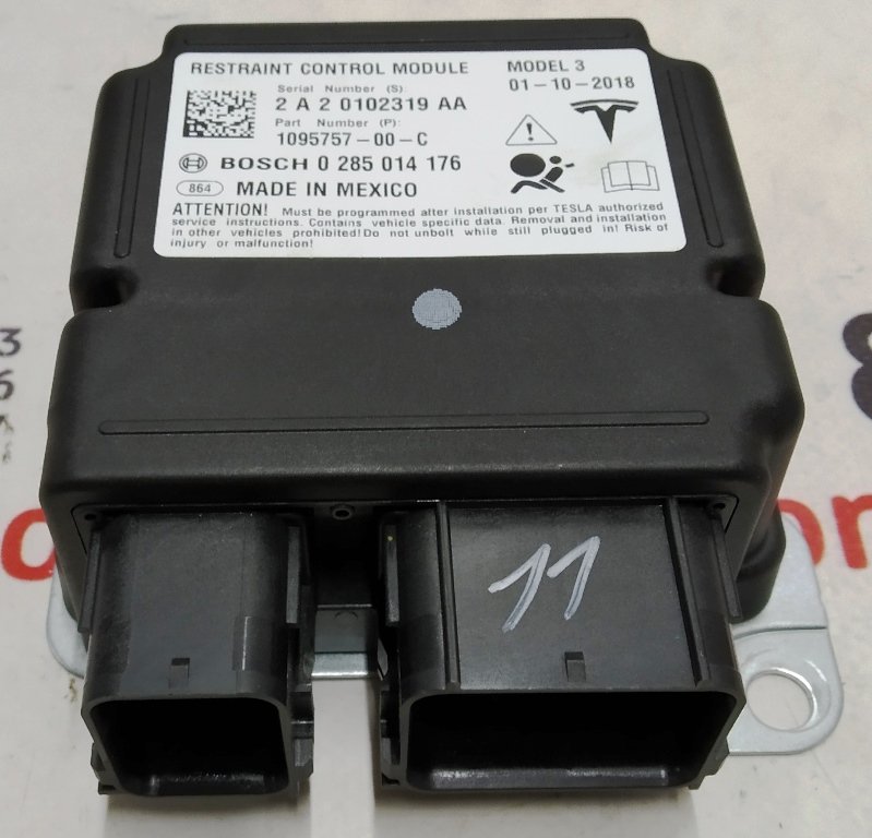 1 Unidade de controle AIRBAG Tesla modelo 3 1095757-00-C