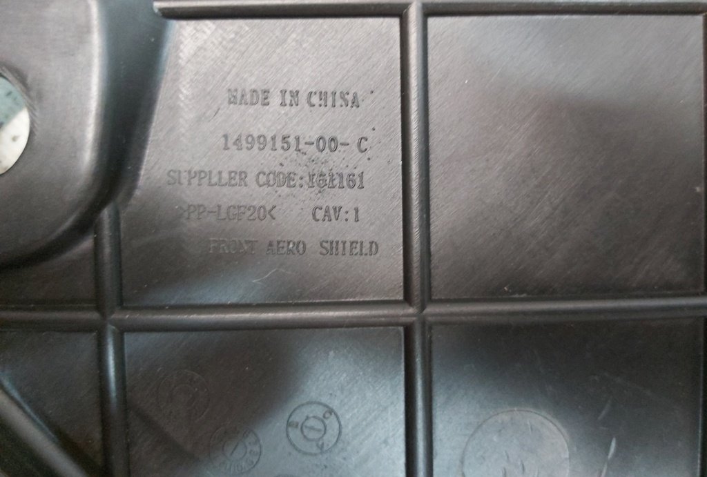 FRONT AERO SHIELD (plastic) Tesla Model 3, Model 3 Jan 2024, Model Y ...