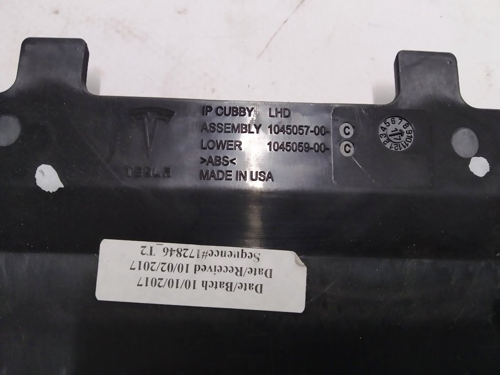 37 Assembly instrument panel cubby left hand drive lower Tesla Model S ...