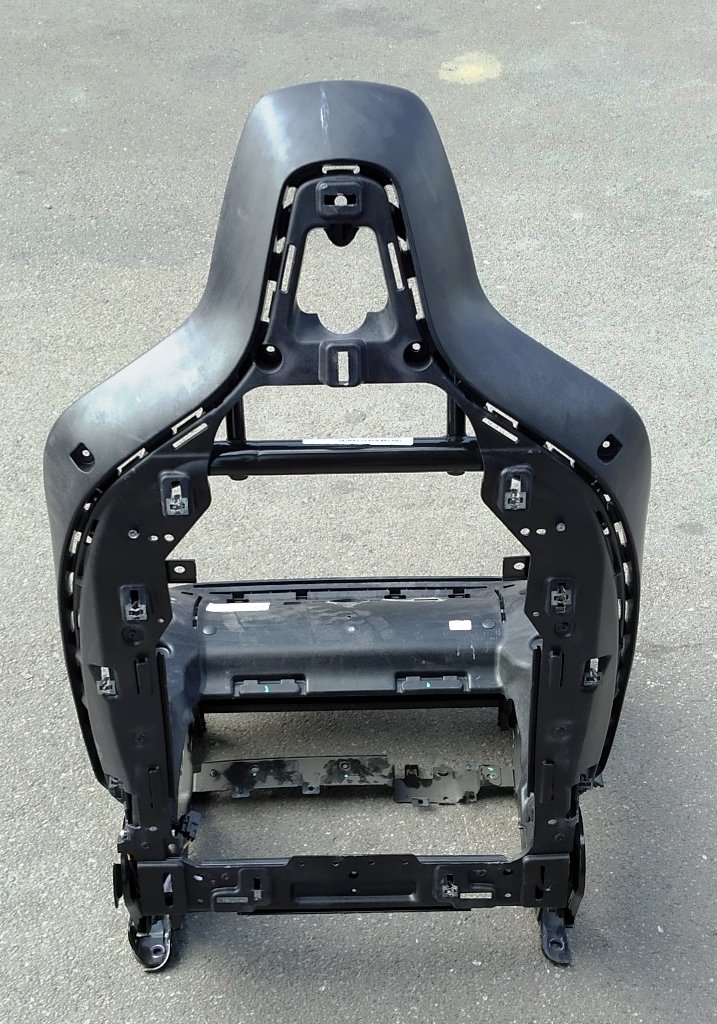 2 Passenger metal seat frame assembly with backrest position sensor ...